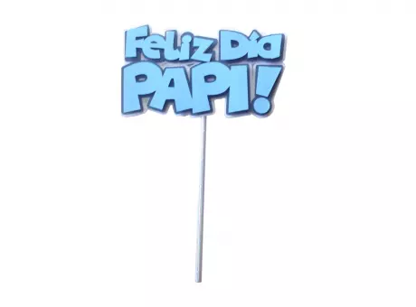 TOPPER FELIZ DIA PAPI COLORES SURTIDOS - Sansei