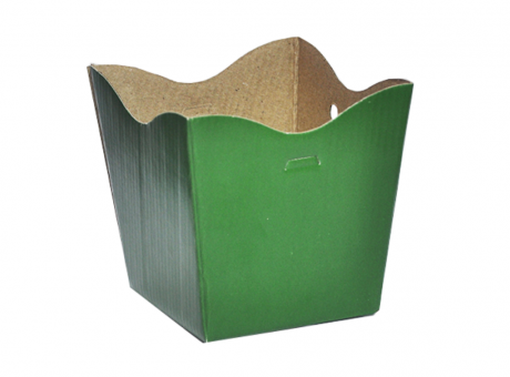 CACHEPOT PQ POTE 11 12 COLOR VERDE BANDERA FLORAL - Sansei