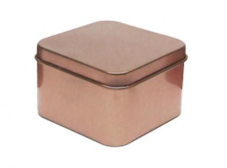 LATA CUADRADO 10P (6.5X4) ROSA DORADO - Sansei