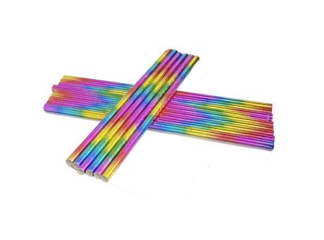 PAJITA PAPEL 25P (19.5CM) ARCO IRIS - Sansei