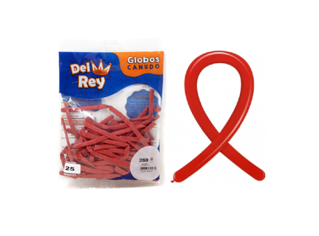 GLOBO DEL REY CANUDO ROJO 260X25 - Sansei