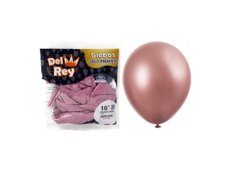 GLOBO DEL REY PLATINO ROSA 16\\" X12 - Sansei