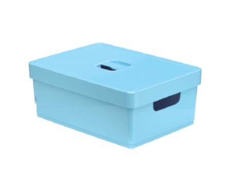 CAJA ORG. CON TAPA 16 LITROS AZUL BABY R. 503.006.008 NITRON - Sansei