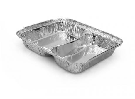 MLL RECIPIENTE 2 DIVISORIAS ALUMINIO 900ML MELLO TAPA ALUM. - Sansei