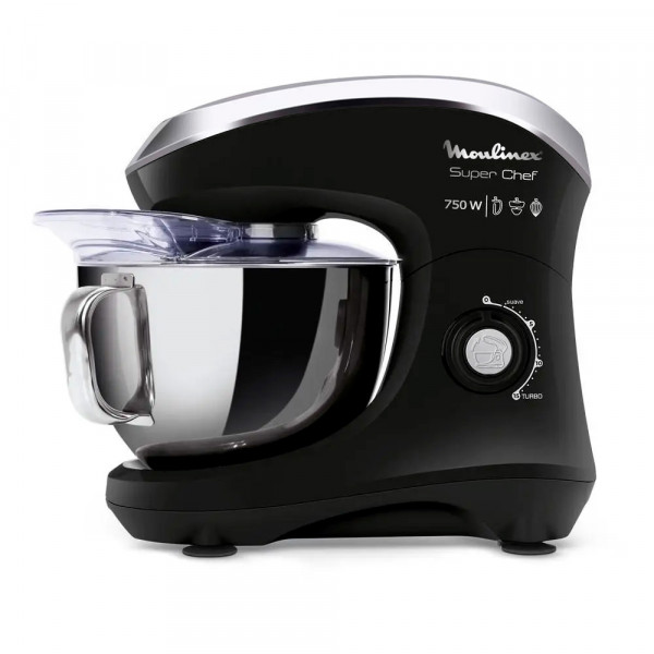 BATIDORA PLANETARIA MOULINEX SX95 SUPERCHEF NEGRO BOWL INOX 750W - Sansei