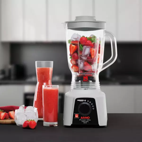 LICUADORA ARNO LQ31 POWER MIX LIMPIA FACIL GRIS 5VEL 550W CUCHILLA DESMONTABLE - Sansei