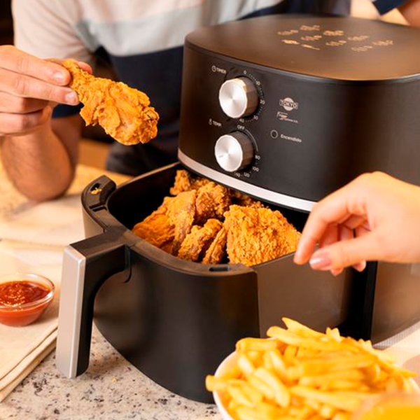 AIR FRYER TOKYO SUPREMA 10LTS DOBLE CANASTA C/DIVISOR EXTRAIBLE 200°C 2400W - Sansei