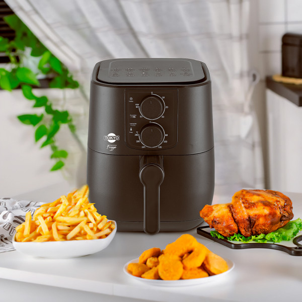AIR FRYER TOKYO FRIGGE 5L 200°C ANTIADHERENTE TIMER 60 MIN - Sansei